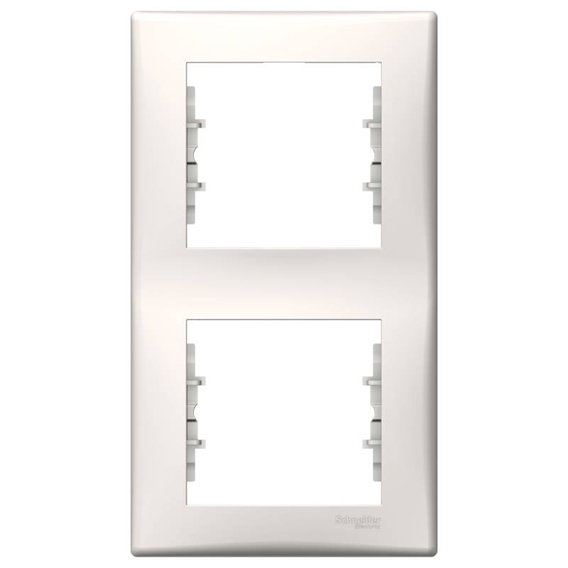 Double frame for switches and sockets cream vertical SEDNA ⋆ MASTERHAUS