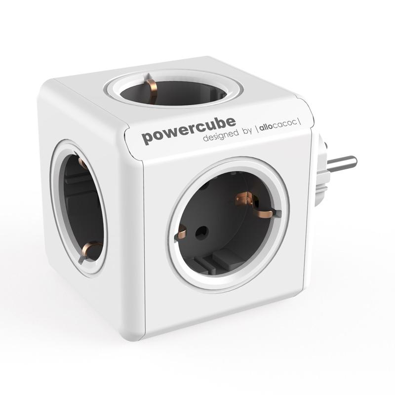 Power strip cube, 5 x 16A without cable, gray POWER CUBE ⋆ MASTERHAUS