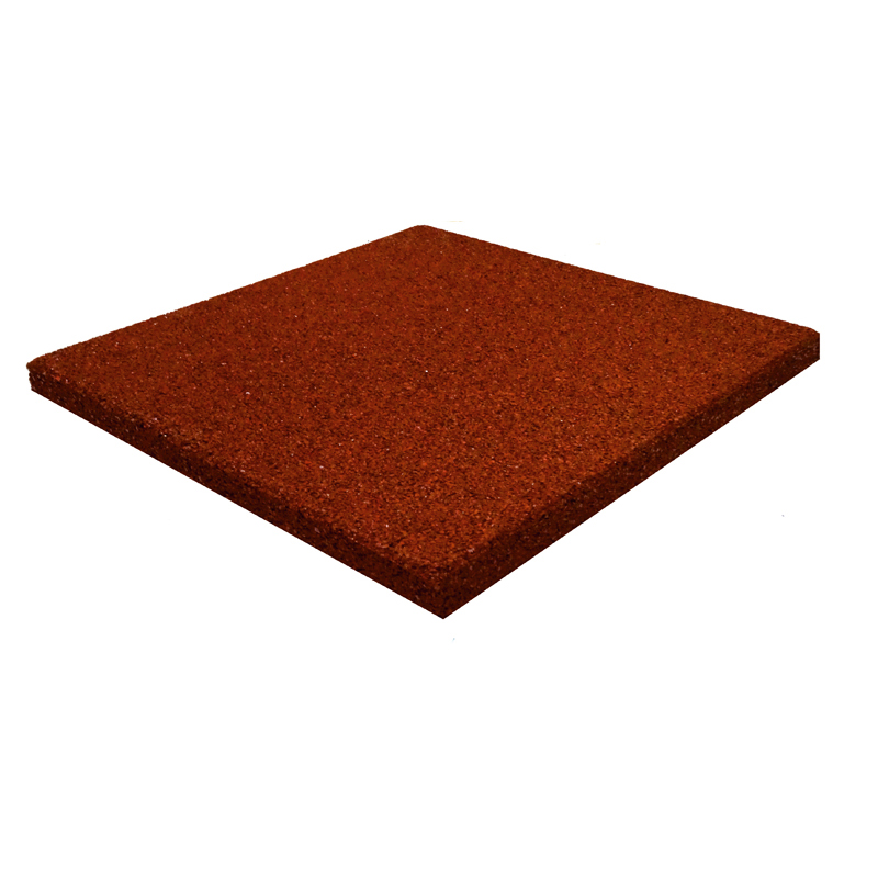 Rubber flooring red 400 x 400 x 15 mm ⋆ MASTERHAUS