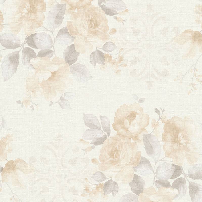 Embossed wallpaper for the wall roses cream, fleece vinyl News ⋆ MASTERHAUS
