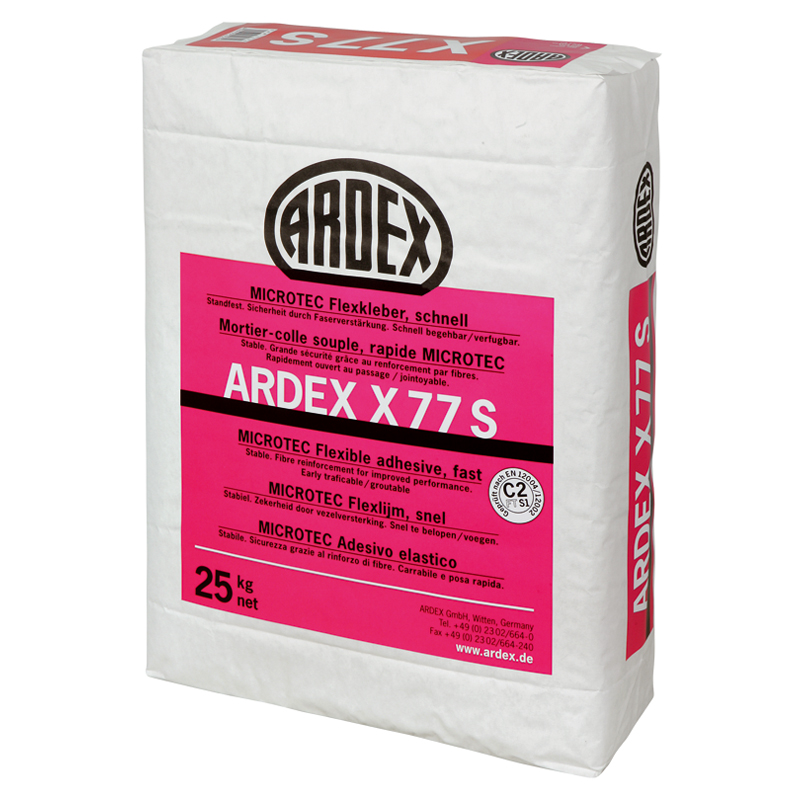 Tile adhesive 25 kg flex X77S fast ARDEX ⋆ MASTERHAUS