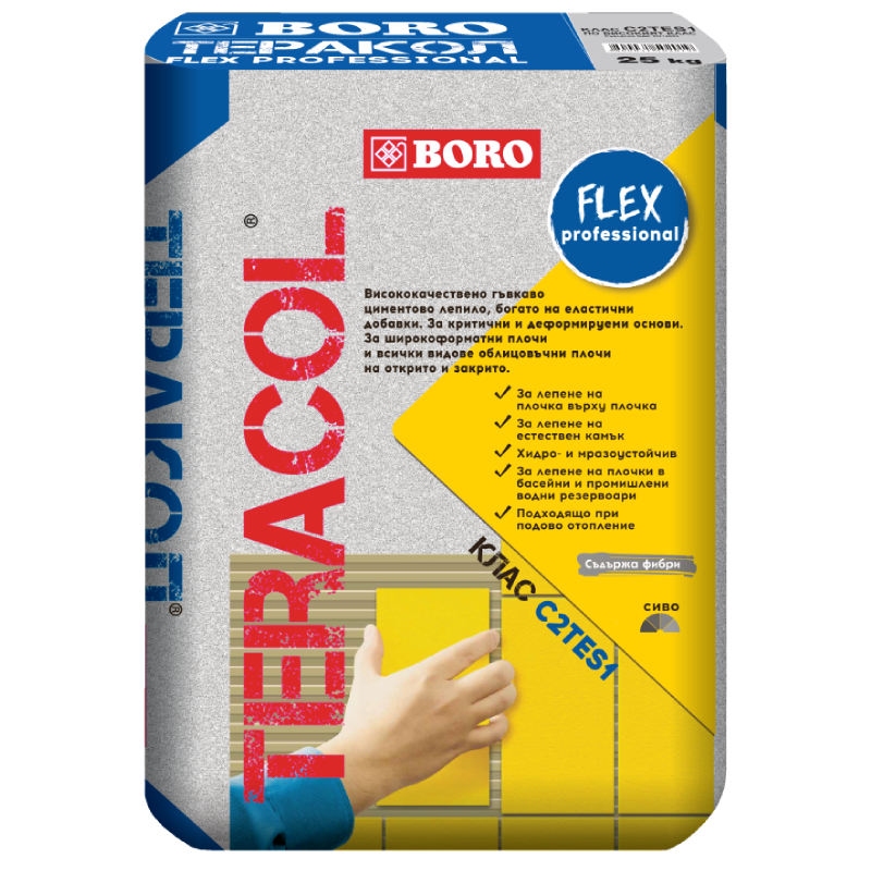 Flex tile adhesive 25 kg Teracol Flex 42 pcs/pallet BORO ⋆ MASTERHAUS