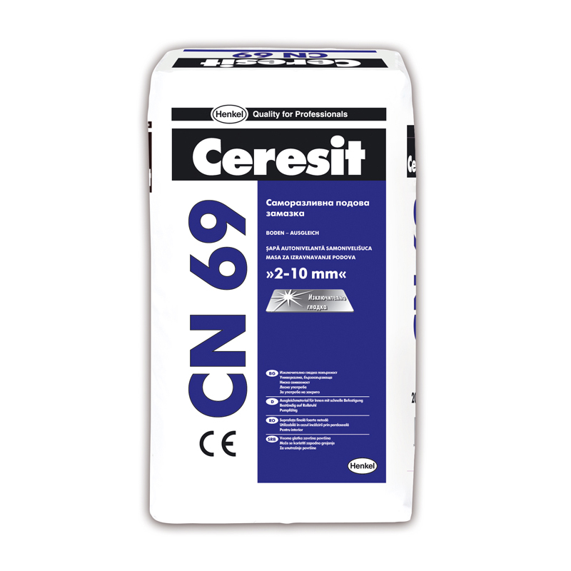 Саморазливна подова замазка 25 кг CN69 CERESIT ⋆ MASTERHAUS