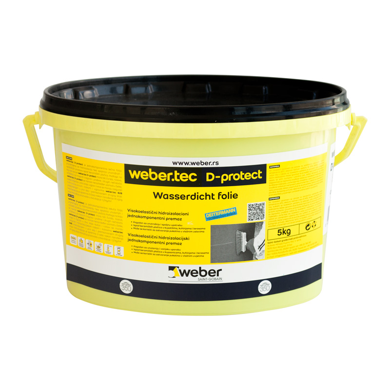 WEBER Течна еластична хидроизолация 5 кг, weber.tec D-protect | MASTERHAUS