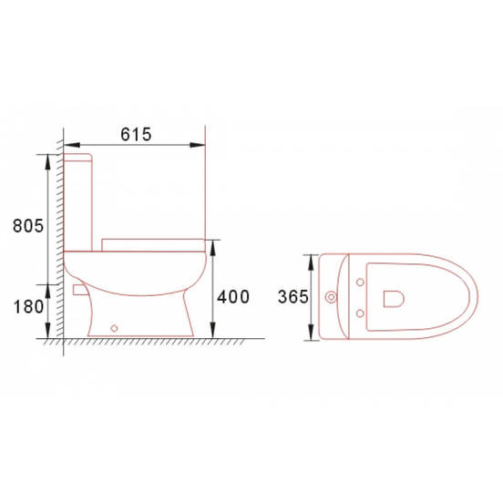 Monoblock with rear drain ⋆ MASTERHAUS