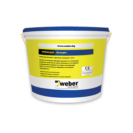 Polymer plaster Colorit scratched 1.5 mm 30 kg WEBER ⋆ MASTERHAUS
