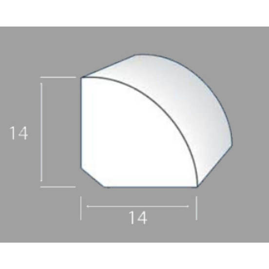 PVC profile for internal corner 250cm white glossy 25-15-065 ⋆ MASTERHAUS