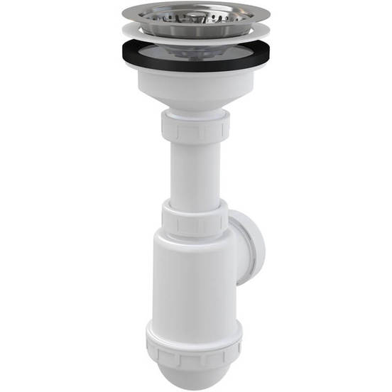 Siphon for washbasin with stainless steel grille ф115 A446 ALCAPLAST ⋆ ...