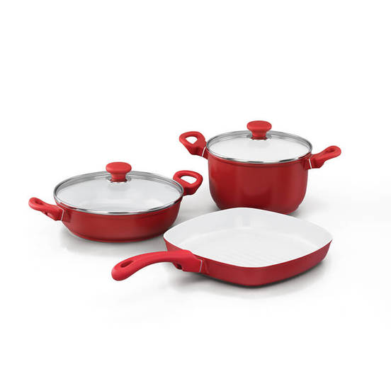 Комплект Seravita 5 части червен KORKMAZ ⋆ MASTERHAUS