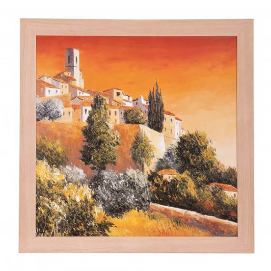 Wall painting 56 x 56 cm MDF beech frame "La Casa" ⋆ MASTERHAUS