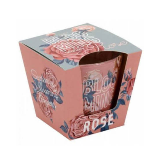 Scented candle in a glass Blooming Season Rose 14150004 ⋆ MASTERHAUS