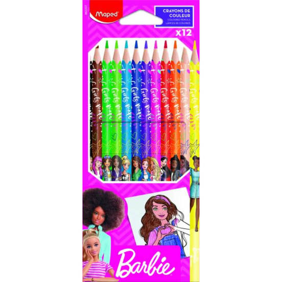 Моливи цветни 12 цвята Color peps Barbie 9862207 MAPED ⋆ MASTERHAUS