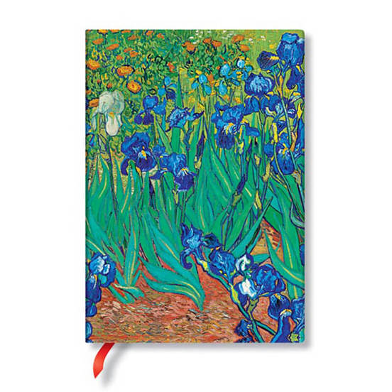 Notebook Paperblanks 13x18cm/72l Van Goghs irises with hardcover ...