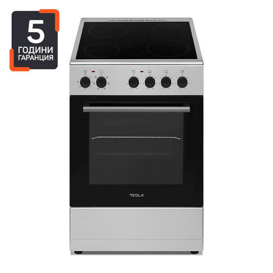 Cooker with ceramic hob CV5400SX, 43l, 50cm wide, TESLA ⋆ MASTERHAUS