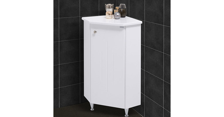 MDF Bathroom column corner 40 x 40 x 88 cm on legs, Bilyana 40 ⋆ MASTERHAUS