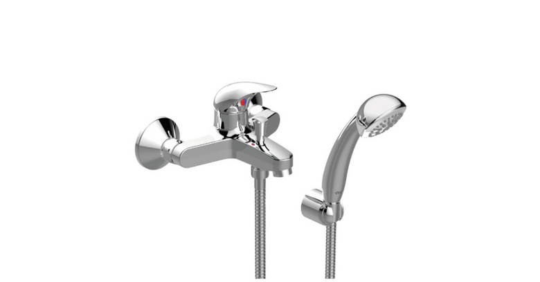 Wall-mounted bath and shower mixer with accessories Orion B4227AA ...