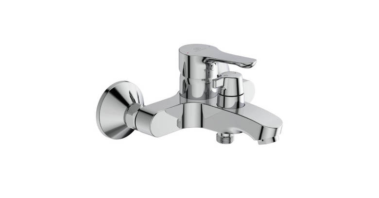 Wall-mounted bath/shower mixer without accessories, with manual switch ...