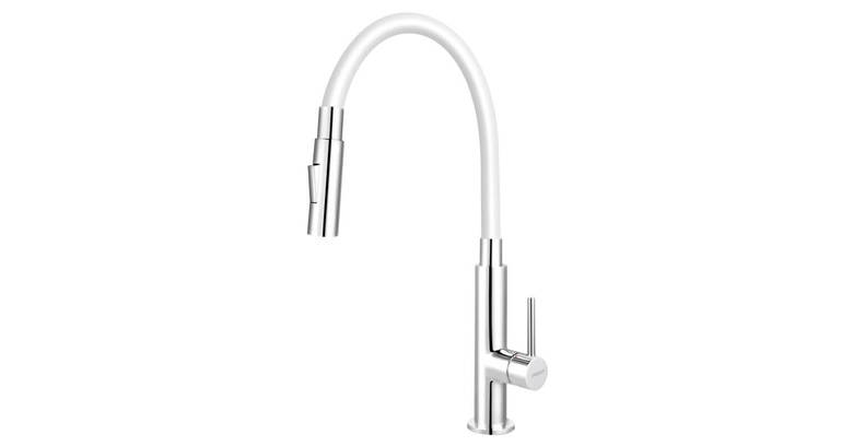 Mixer with flexible spout, standing white Zumba Slim 2F BZA43W FERRO ⋆ ...