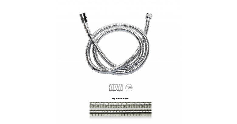 Hose, stretchable, 175-225cm, double braided, chrome 38125 DISFLEX ⋆ ...