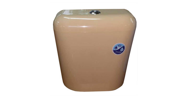 Plastic toilet cistern with sound insulation, cream ⋆ MASTERHAUS