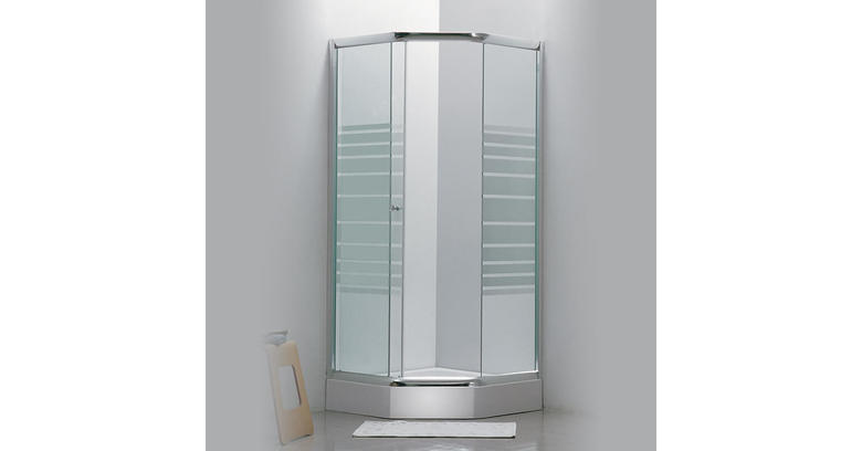 Pentagonal shower cabin Pentina with shower tray 90 x 90 cm ⋆ MASTERHAUS