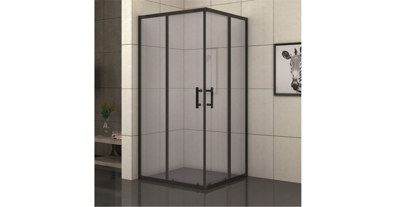 Blake shower cabin - 80 x 80 cm, square, without shower tray, tinted ...