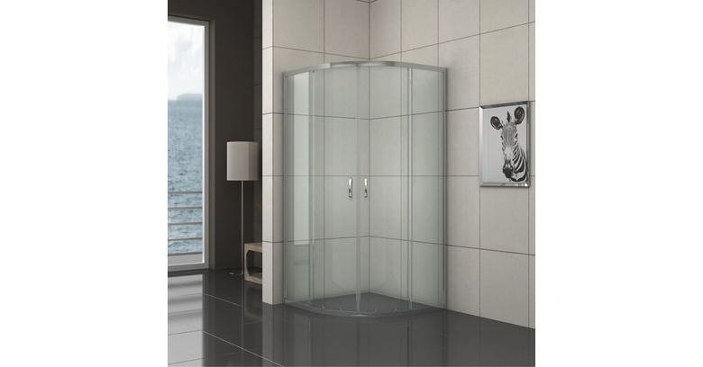 Shower cabin without shower tray oval 90x90 cm transparent glass ⋆ ...