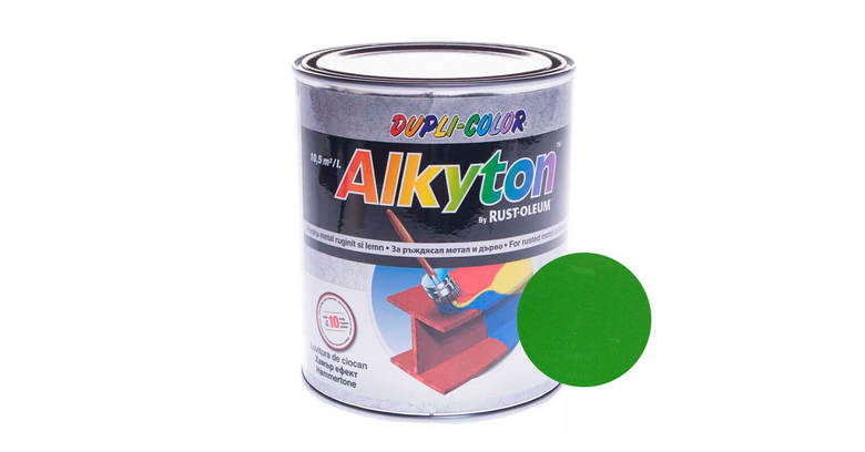 Alkyton metal paint, green color - RAL 6001, 750 ml ⋆ MASTERHAUS