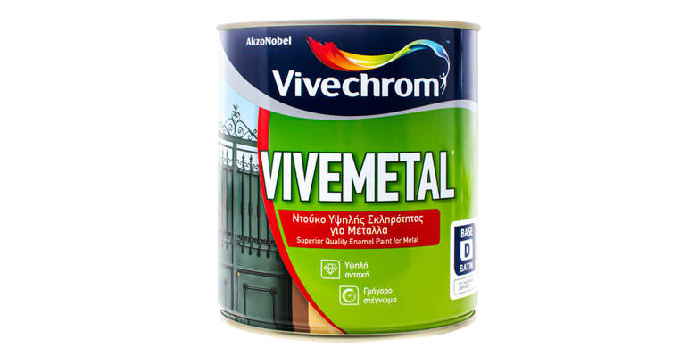 Alkyd paint for metal base 750ml Vivemetal Satin D ⋆ MASTERHAUS