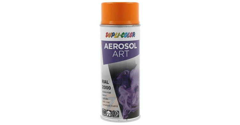 Spray acrylic varnish Aerosol Art 400ml RAL 2000 yellow orange satin ...