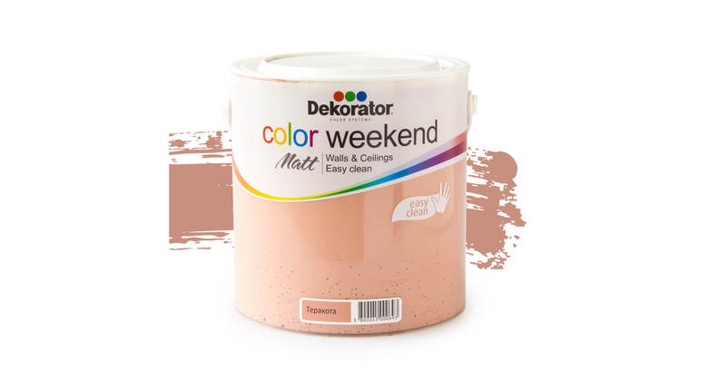 DEKORATOR Латекс Color Weekend Теракота 2.5л мат | MASTERHAUS