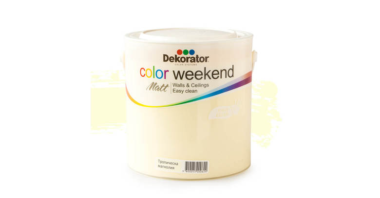 DEKORATOR Латекс Color Weekend Тропическа магнолия 2.5л мат | MASTERHAUS