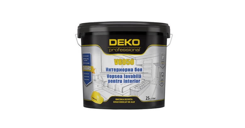 Интериорна боя 25кг V8050 Deko Professional бяла ⋆ MASTERHAUS