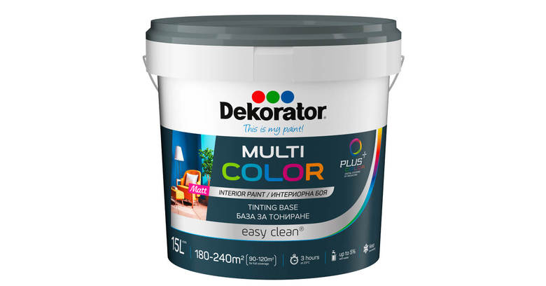 Interior paint for tinting Multi Color base TRA 15l Dekorator ⋆ MASTERHAUS