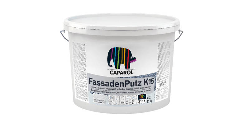 Polymeric plaster transparent Fassadenputz R20 dragged 2mm 25kg CAPAROL ...
