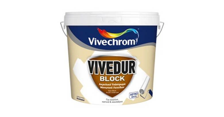 VIVECHROM Акрилен изолационен грунд Vivedur Block - 0.750л, за интериор ...