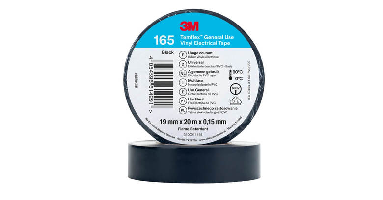 Insulation tape black 19mm x 20m, 150 micron 3M Temflex ⋆ MASTERHAUS