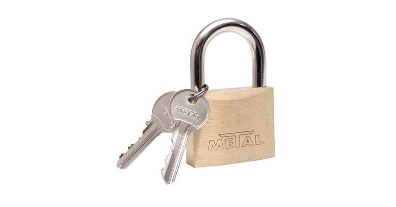 Padlock 50 brass with 2 keys ⋆ MASTERHAUS