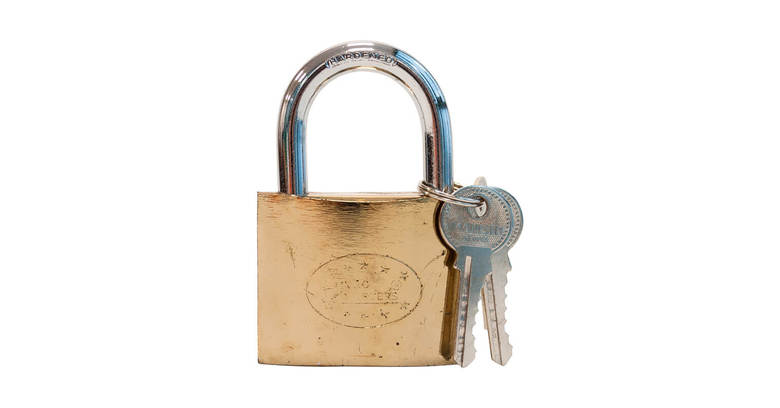 Brass padlock with secret lock 63 mm ⋆ MASTERHAUS