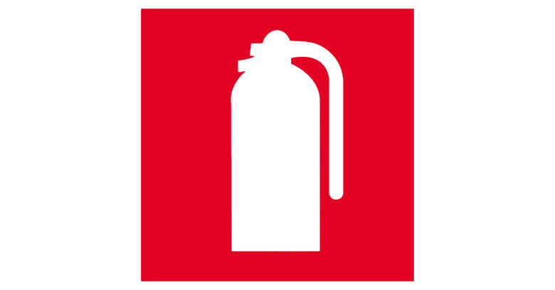 Знак Пожарогасител 114 х 114мм ⋆ MASTERHAUS