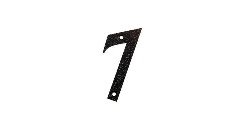 Number "7" black matte 50 x 32mm ⋆ MASTERHAUS