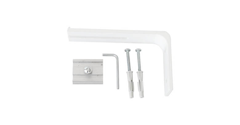 Single beam for aluminum cornice, wall mounting, white ⋆ MASTERHAUS