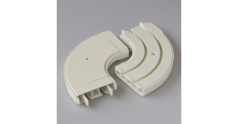 PVC Finishing two-channel corner for plastic cornice 2 pieces ⋆ MASTERHAUS