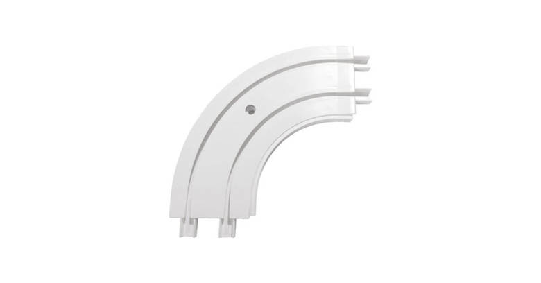 Corner connection for two-channel plastic cornice ⋆ MASTERHAUS