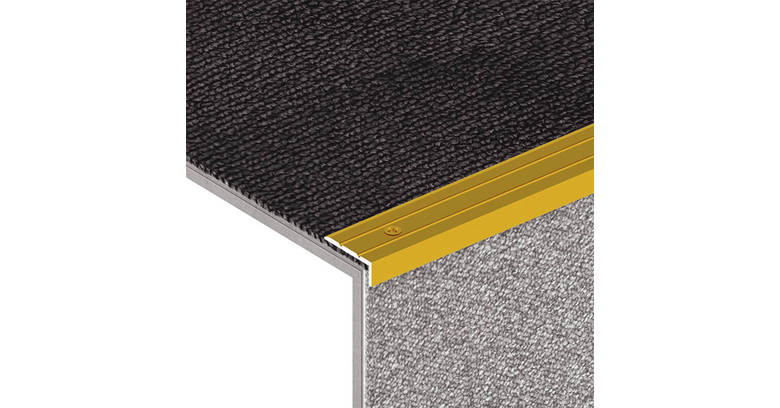 L-shaped aluminum profile for steps, 26 x 10 mm, 93 cm gold ⋆ MASTERHAUS