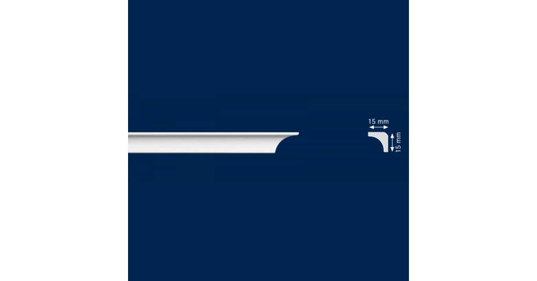 Decorative profile / sill for ceiling A3 200 cm, polystyrene ⋆ MASTERHAUS