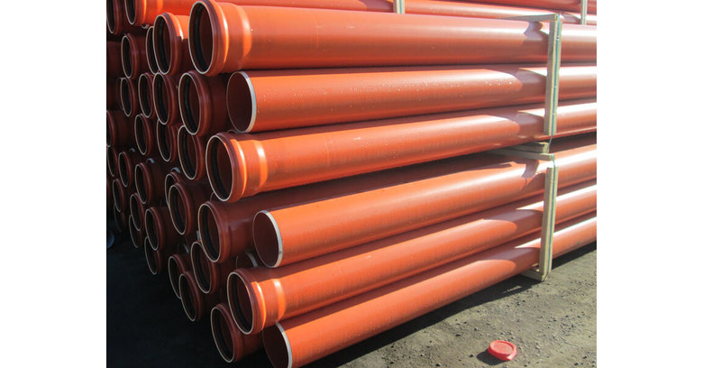 Socketed PVC Pipe ф250 6.2mm 6m SN4 orange PIPE LIFE ⋆ MASTERHAUS