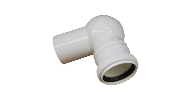 Breakable PVC elbow ф50 for dirty water ⋆ MASTERHAUS