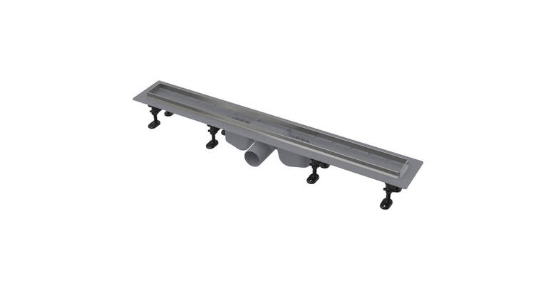 Linear floor siphon for bathroom APZ22 - 750mm PVC with stainless steel ...
