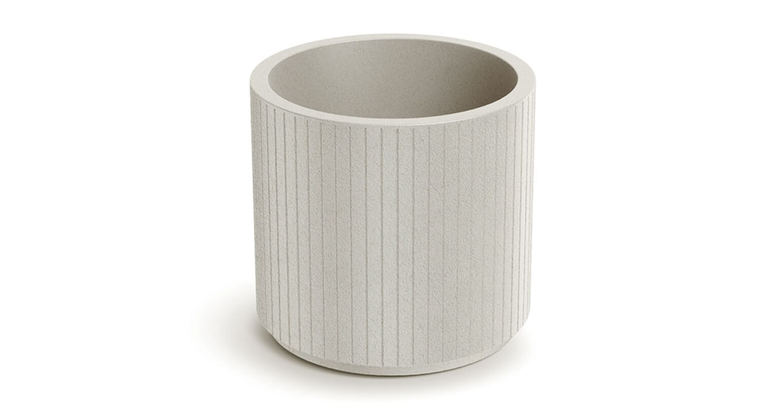 PVC Coro Round Planter 40x36cm Sand TCR40-101GR PROSPERPLAST ⋆ MASTERHAUS